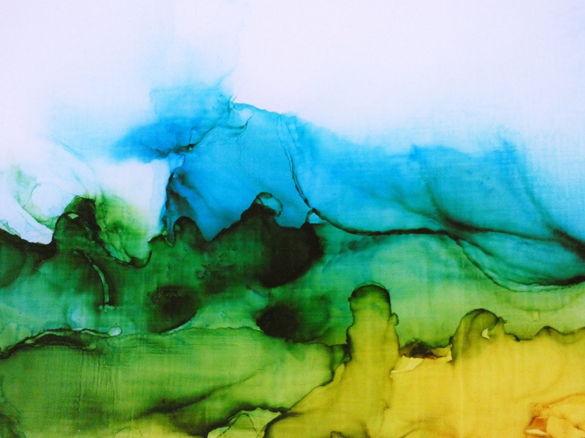 Resin Alcohol Ink on Wood Painting Alcohol Ink Painting - Etsy