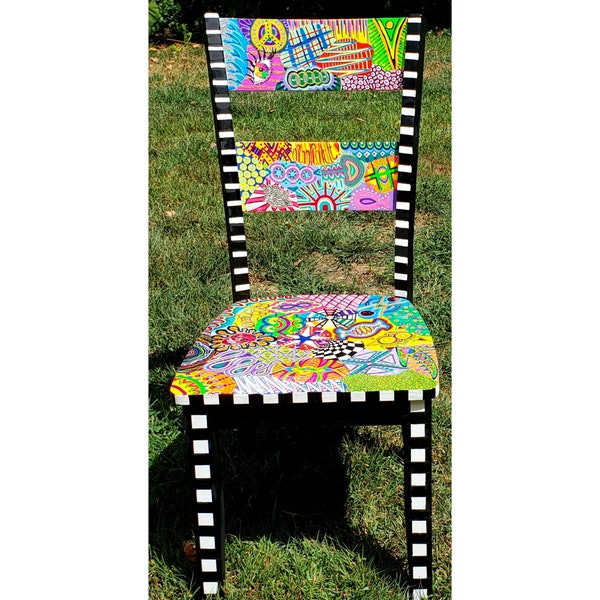 Hand Painted Chair - Etsy