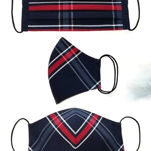 TARTAN Bulkhead Check Cotton Mask Ethnic Clan Plaid Check Face Mask ...