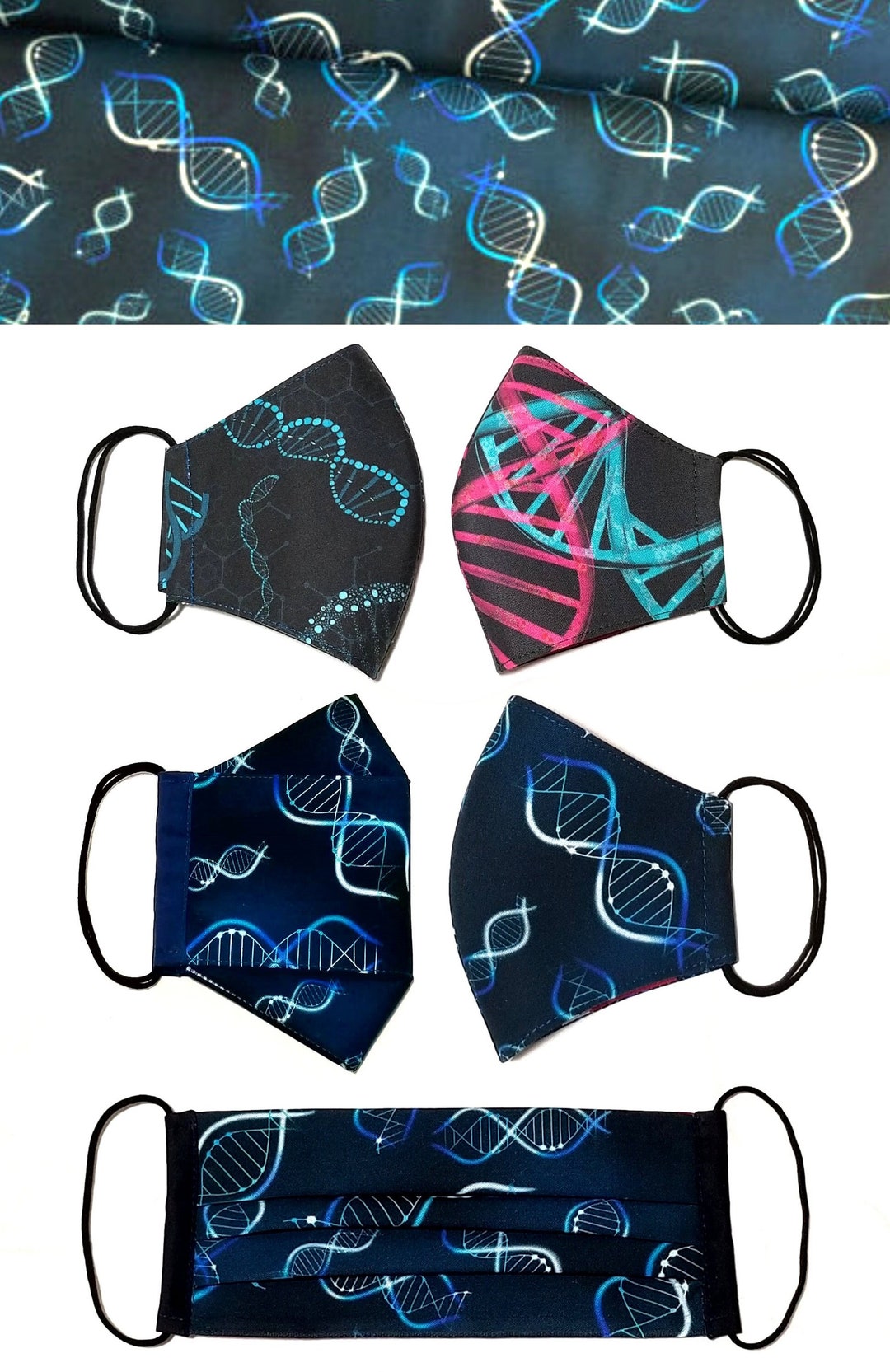 DNA Double Helix Natural Science Biology Face Mask Lecturer - Etsy