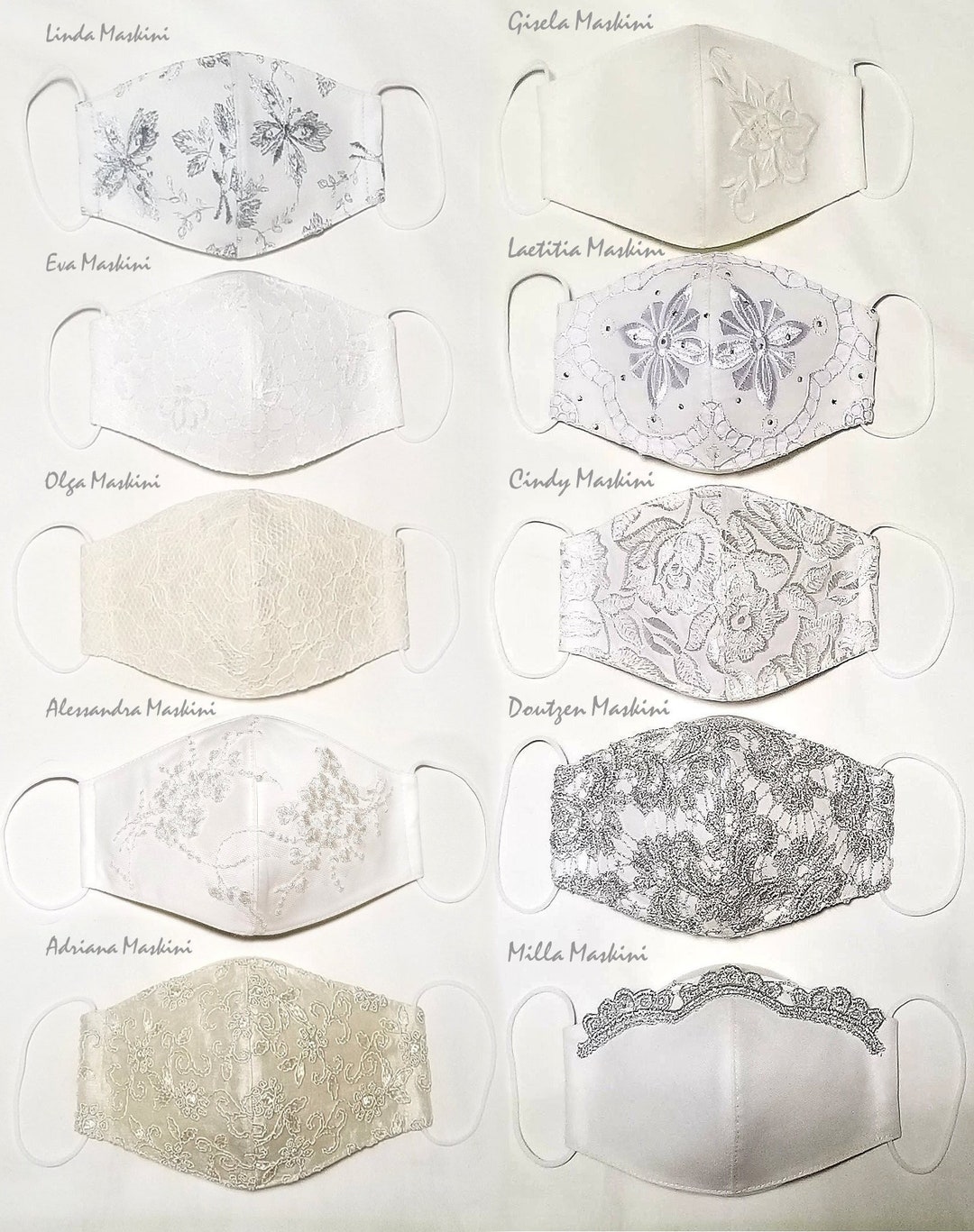 Bridal Mask Lace Exclusive Wedding Mask Embroidery Flower Supermodel ...