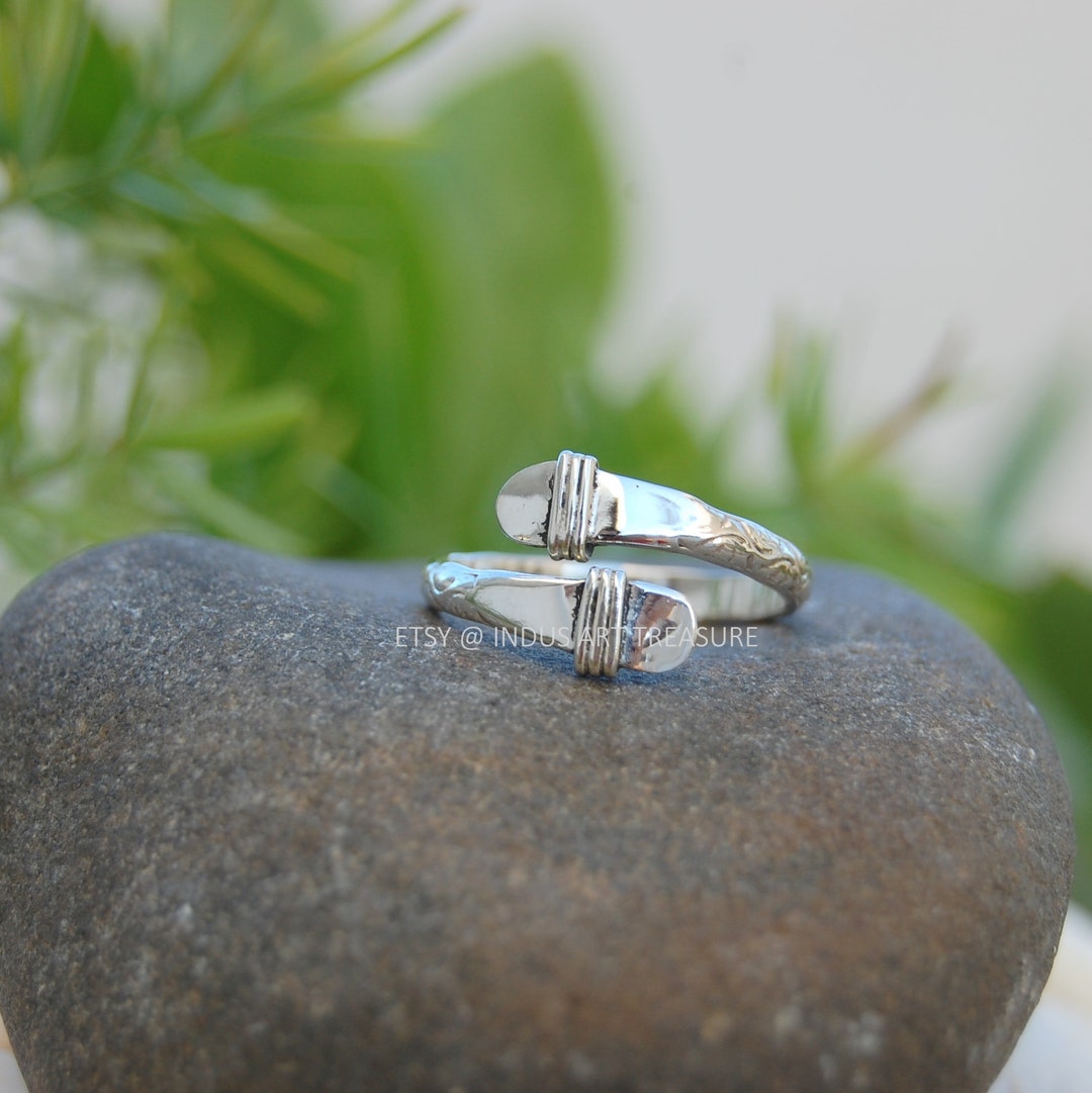 Initial Ring for Women, Midi Ring, 925 Sterling Silver Ring, Wrap Ring ...