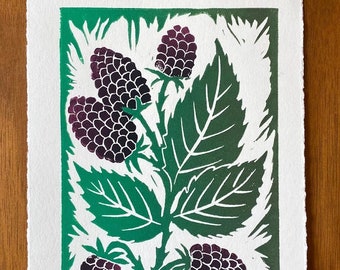 Blackberry Botanical Print - Etsy