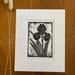 Iris - Black and White Block Print - Flower Art - Linocut Print - Etsy