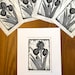 Iris - Black and White Block Print - Flower Art - Linocut Print - Etsy