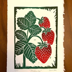 Triple Berry Block Print Set - Blueberries - Strawberries - Raspberries ...