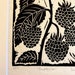 Rasperries Block Print Black and White Print Linocut - Etsy