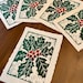 Holly Block Print Color Linocut Holiday Art Holly Print - Etsy