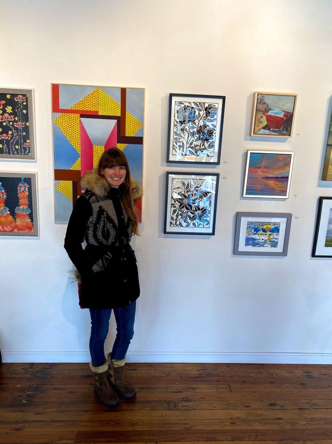 Large Linocut Print Peonies Black and White Block Print - Etsy