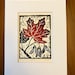 Red Maple Leaf Block Print Linocut Art Fall Leaves - Etsy