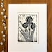 Iris - Black and White Block Print - Flower Art - Linocut Print - Etsy
