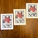Red Maple Leaf Block Print Linocut Art Fall Leaves - Etsy