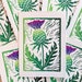 Spear Thistle Colorful Block Print - Etsy