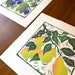 Bartlett Pear Pear Block Print Color Linocut Art - Etsy