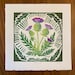 Scotch Thistle Black & White Block Print Linocut Scotch Thistle Art - Etsy