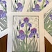 Iris Linocut Print Large Block Print Purple Iris - Etsy