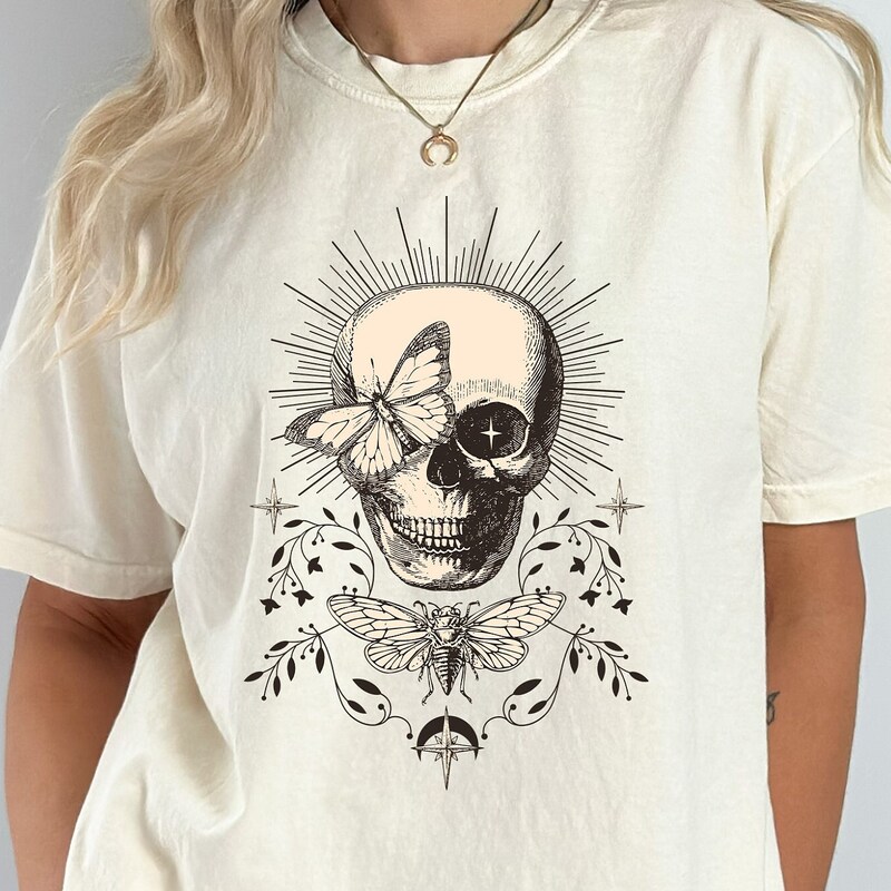 Mens Vintage Skull Tshirt - Etsy