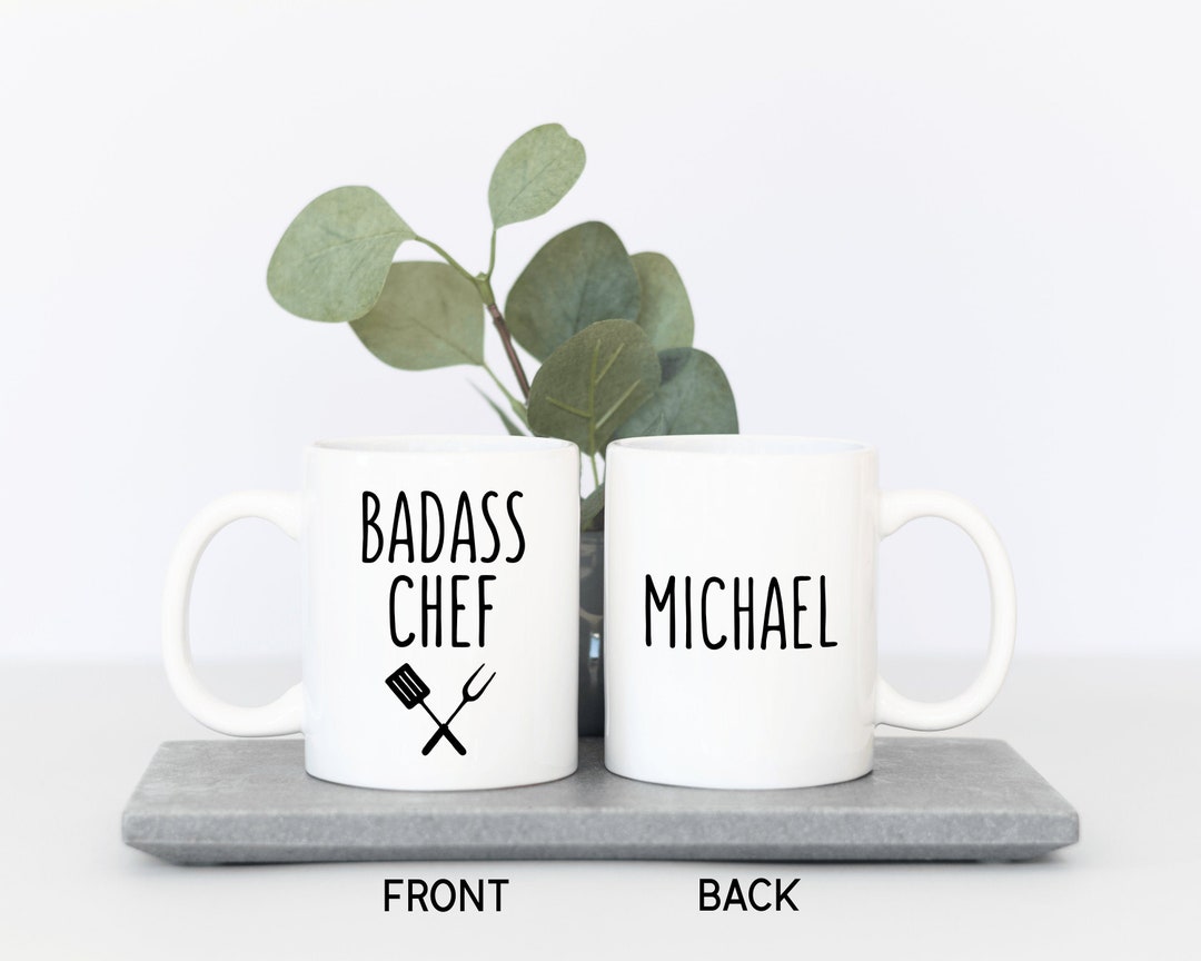 Personalized Gift for Chef Badass Chef Mug Birthday Gift for Chef Funny ...