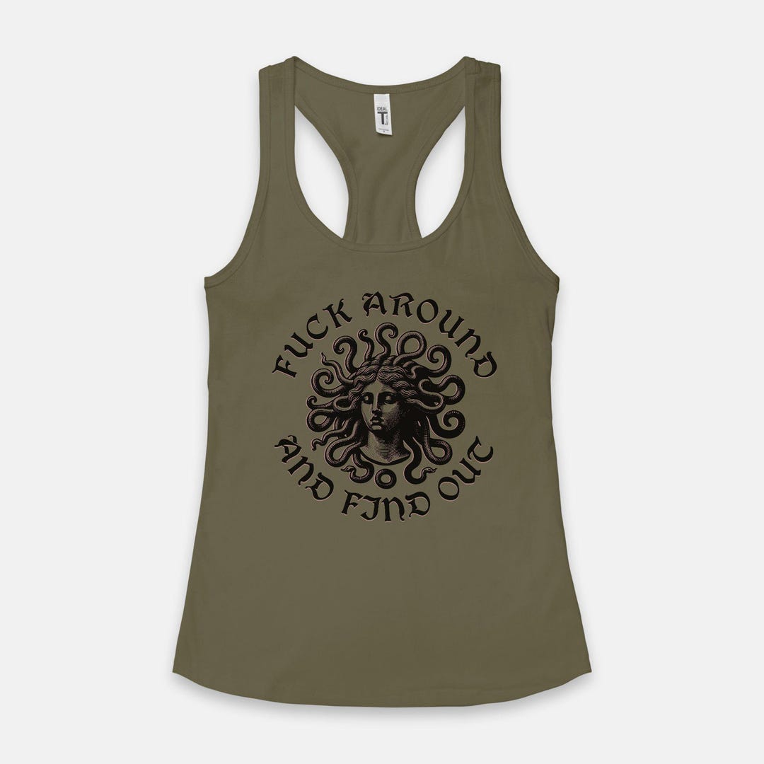 Medusa Tank Fck Around and Find Out Witchy Tank Top Greek Mythology ...