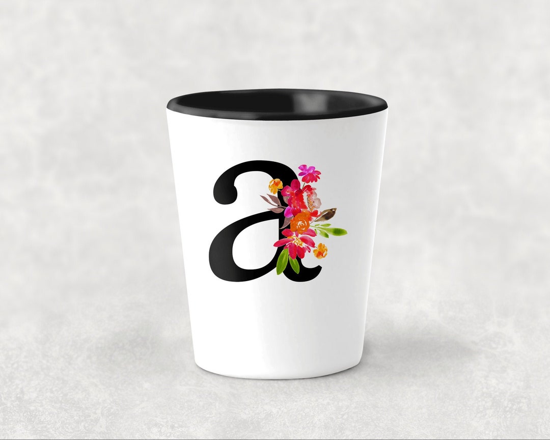 Personalized Shot Glass Initial Shot Glass for Friends Initials Gift ...