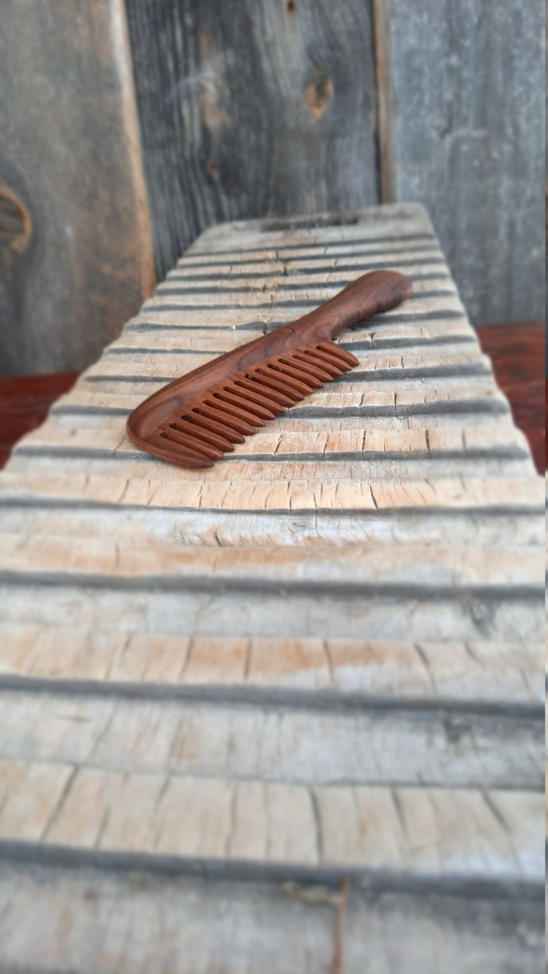 Wooden Comb, Wooden Comb With Handle, Wooden Hair Comb, Comb, Wooden ...