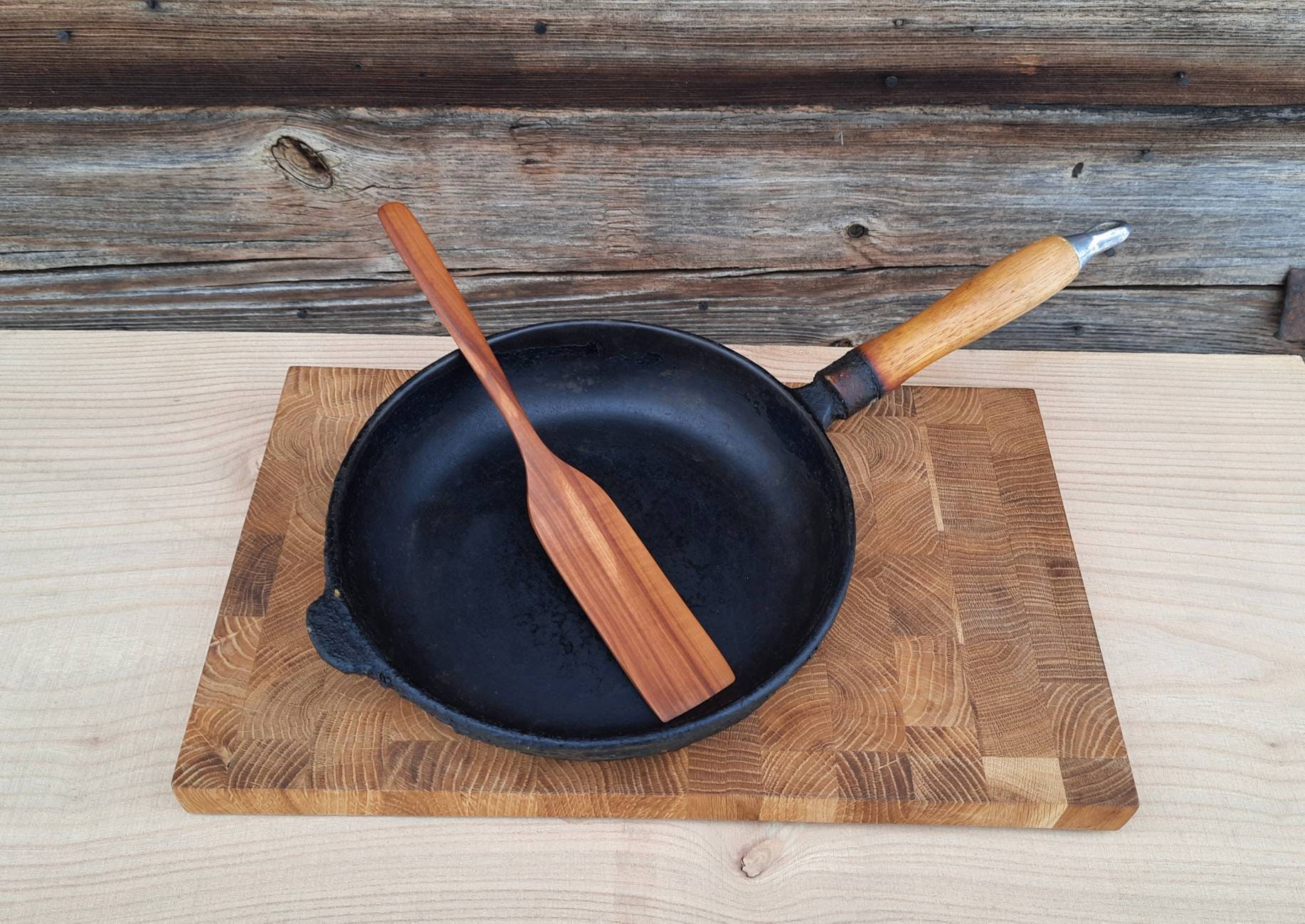 Wooden Spatula, Carved Wooden Spatula, Apple Tree Spatula, Hand Made ...