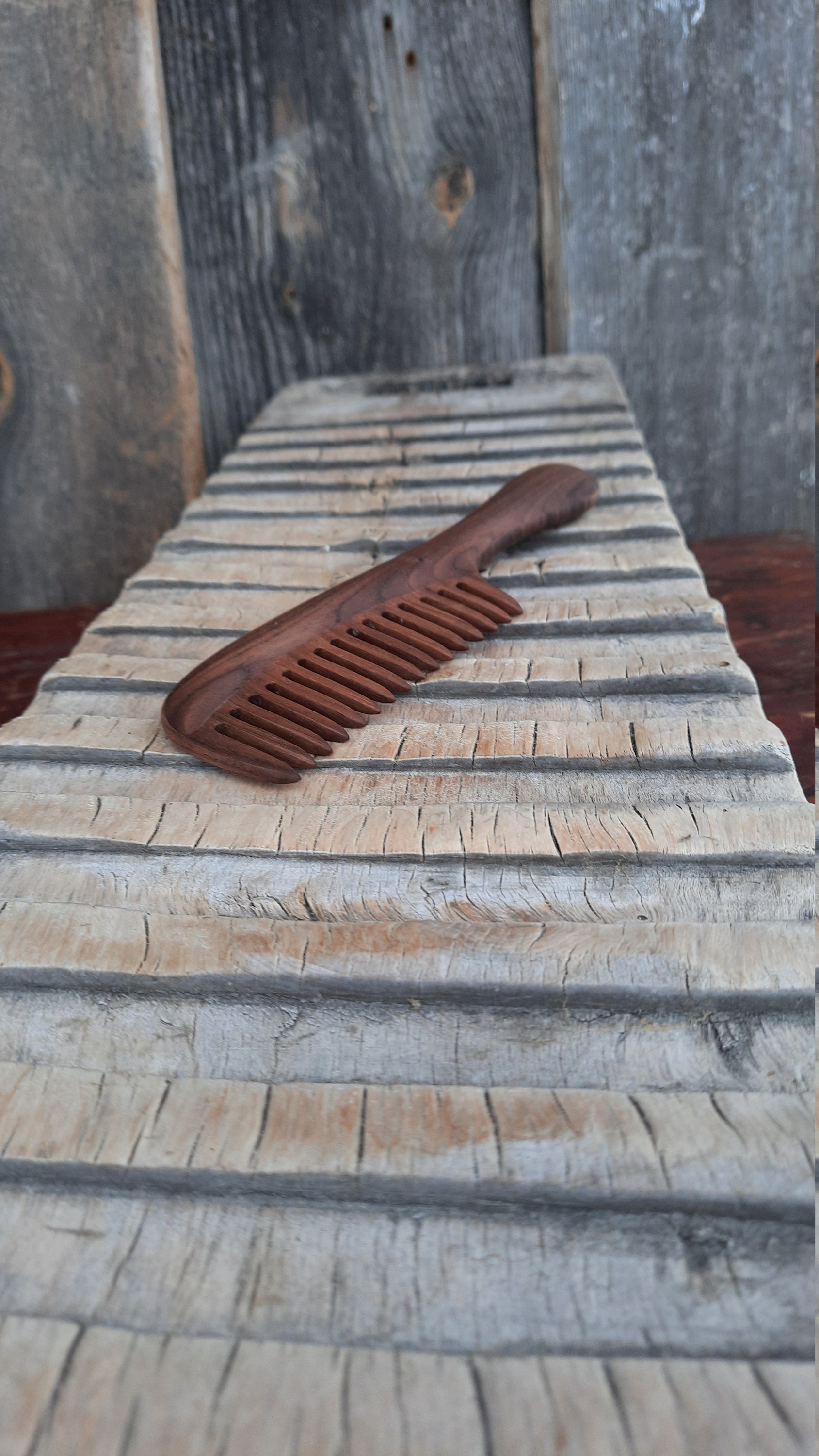Wooden Comb, Wooden Comb With Handle, Wooden Hair Comb, Comb, Wooden ...