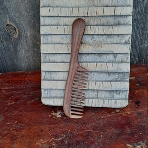 Wooden Comb, Wooden Comb With Handle, Wooden Hair Comb, Comb, Wooden ...