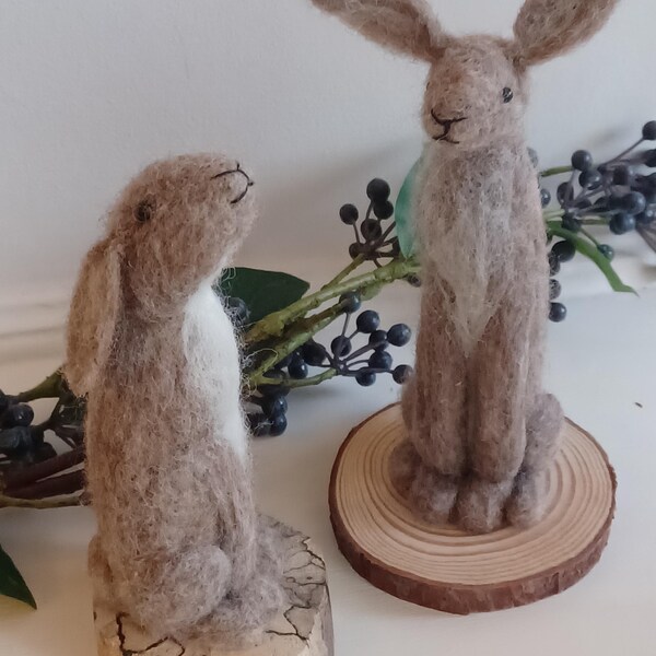 Felt Hares - Etsy UK