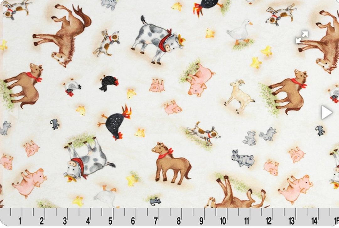 Barn Buddies Digital Cuddle, Shannon Fabrics, Cuddle, Minky, Farm ...