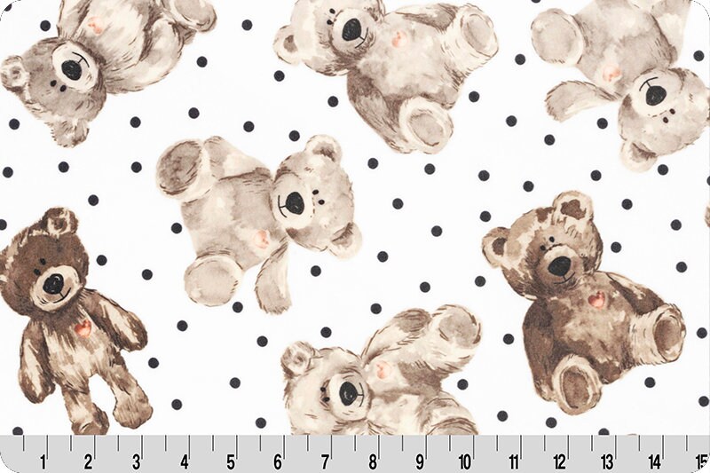 Teddy Digital Cuddle Shannon Fabrics Cuddle Minky Teddy - Etsy