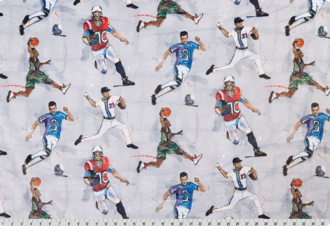 Goal Orientated Digital Cuddle, Shannon Fabrics, Cuddle, Minky, Sports ...