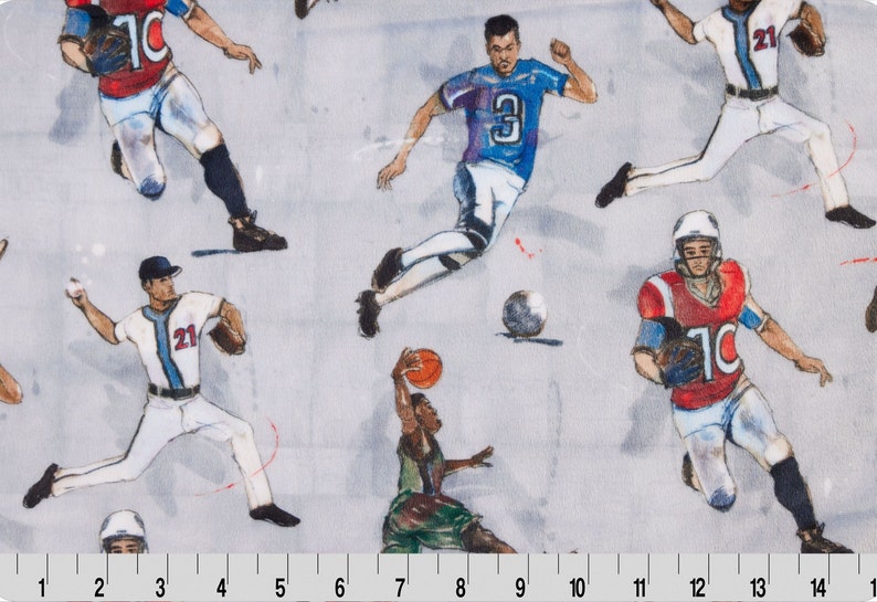 Goal Orientated Digital Cuddle, Shannon Fabrics, Cuddle, Minky, Sports ...