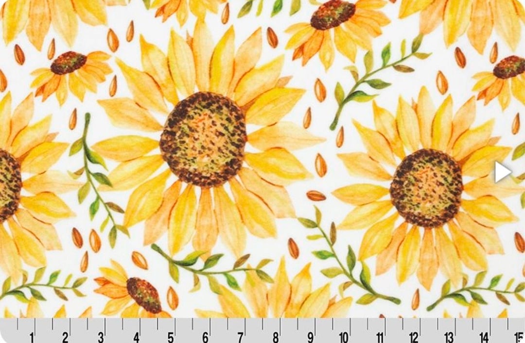 Sunshine Flower Digital Cuddle Blush, Shannon Fabrics, Cuddle, Minky ...