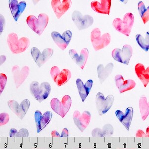 Heart Hues Digital Cuddle, Shannon Fabrics, Cuddle, Minky, Heart Minky ...
