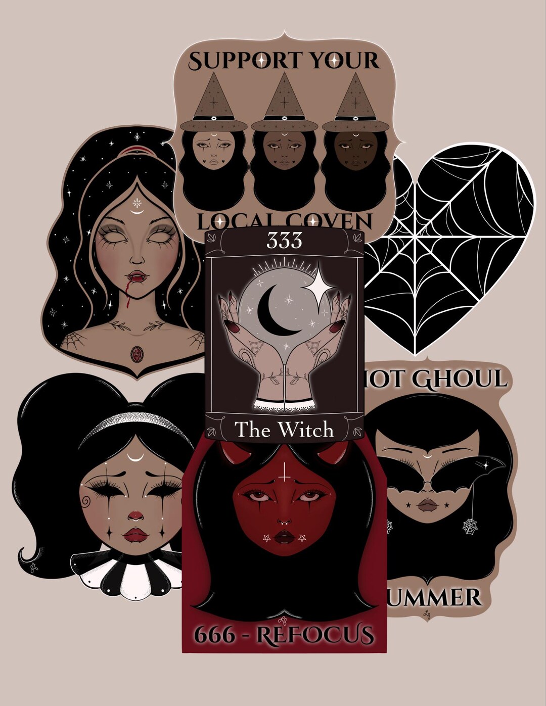 Spooky // Witchy // Whimsigoth Stickers - Etsy