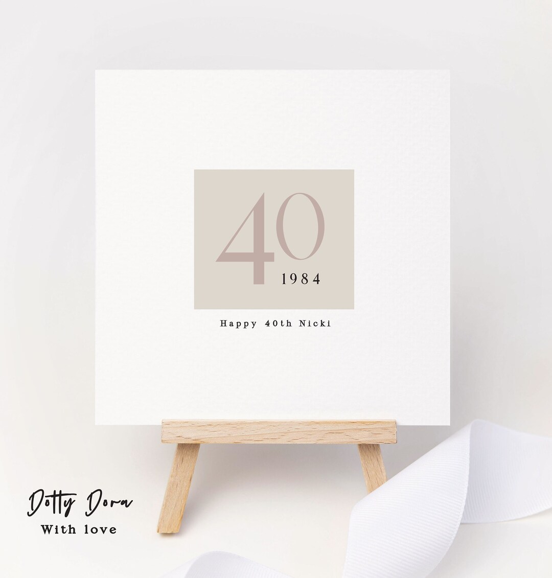Personalized 40th Birthday Card: Chic Milestone Keepsake - Etsy
