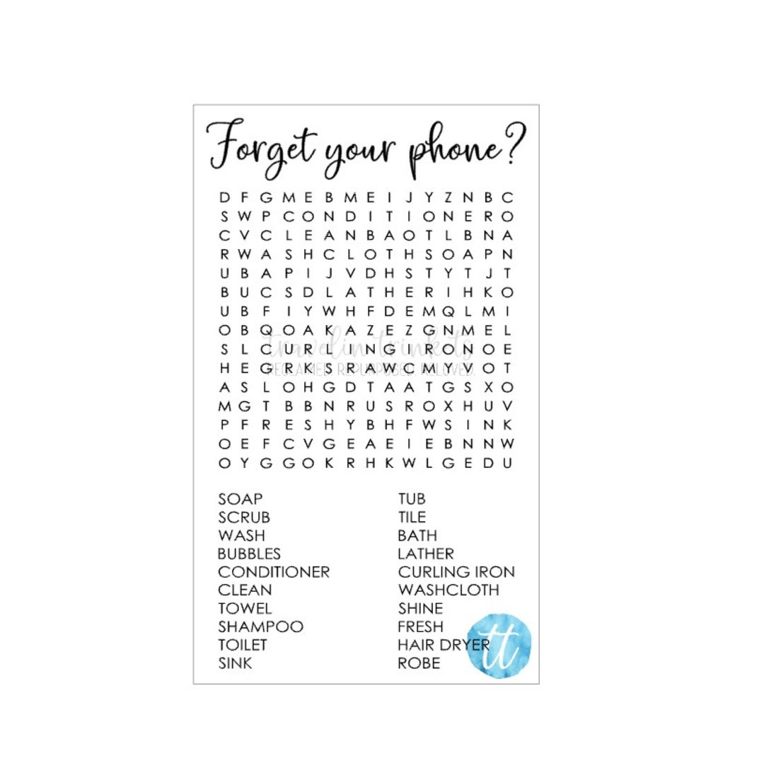 Forget Your Phone? Word Search SVG - Etsy