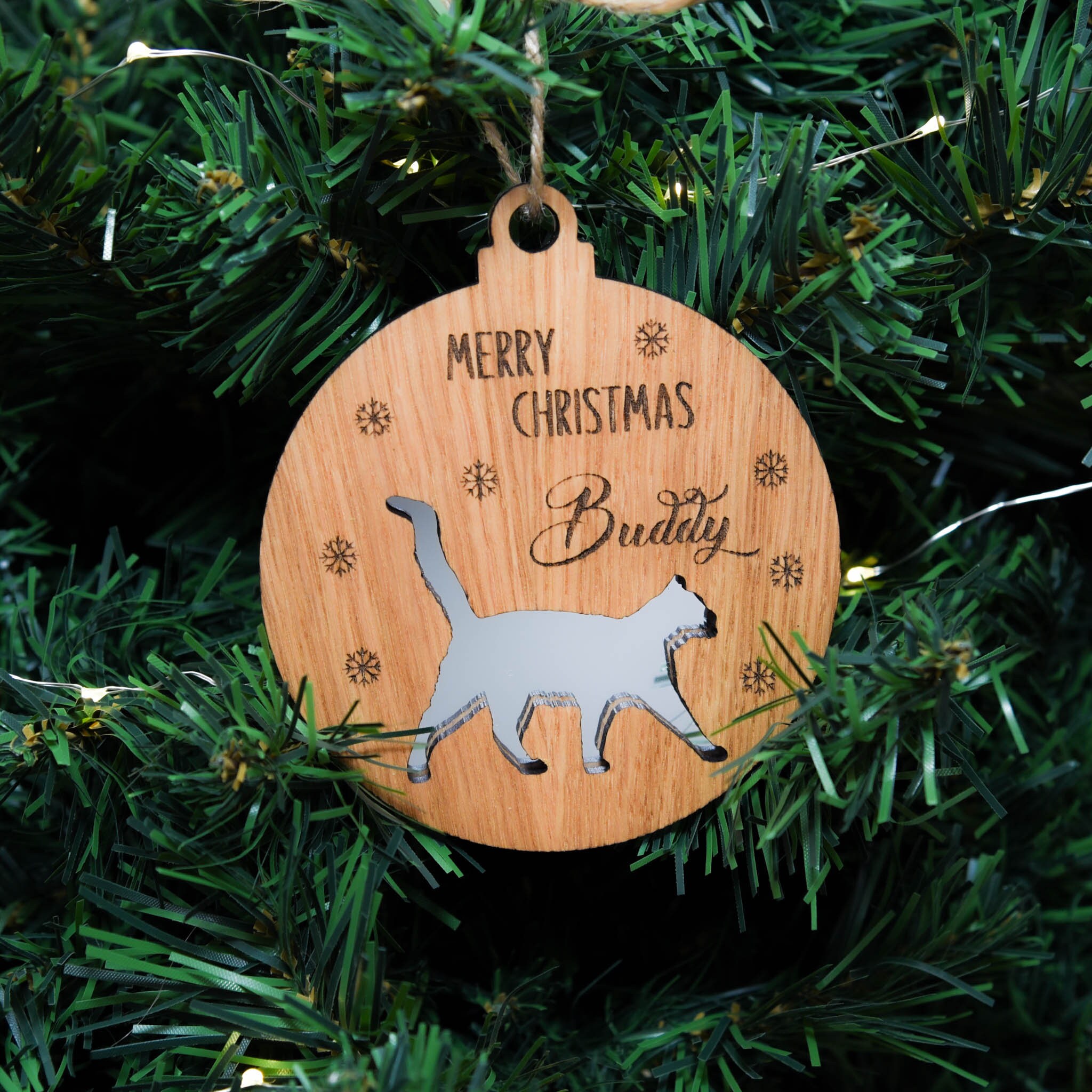 Personalised Cat Christmas Bauble, Personalised Christmas Bauble ...