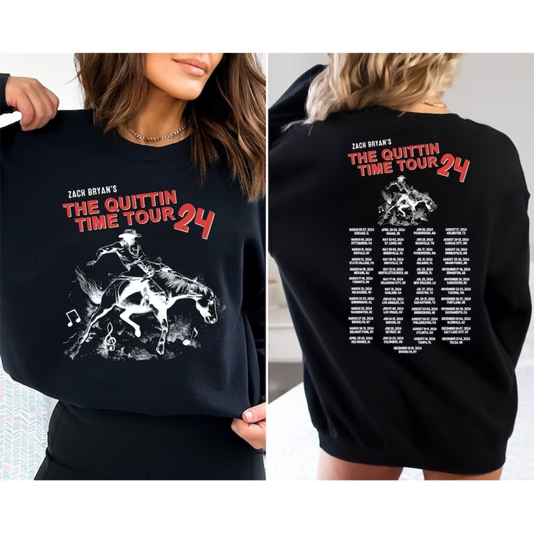 Zach Bryan the Quittin Time Tour 2024 Sweatshirt, Country Music Singer ...