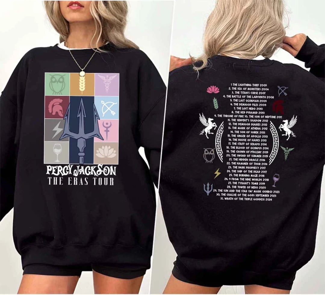 Percy Jackson and the Olympians Eras Tour Sweatshirt, Greek Mythology Shirt, Rick Riordan ...