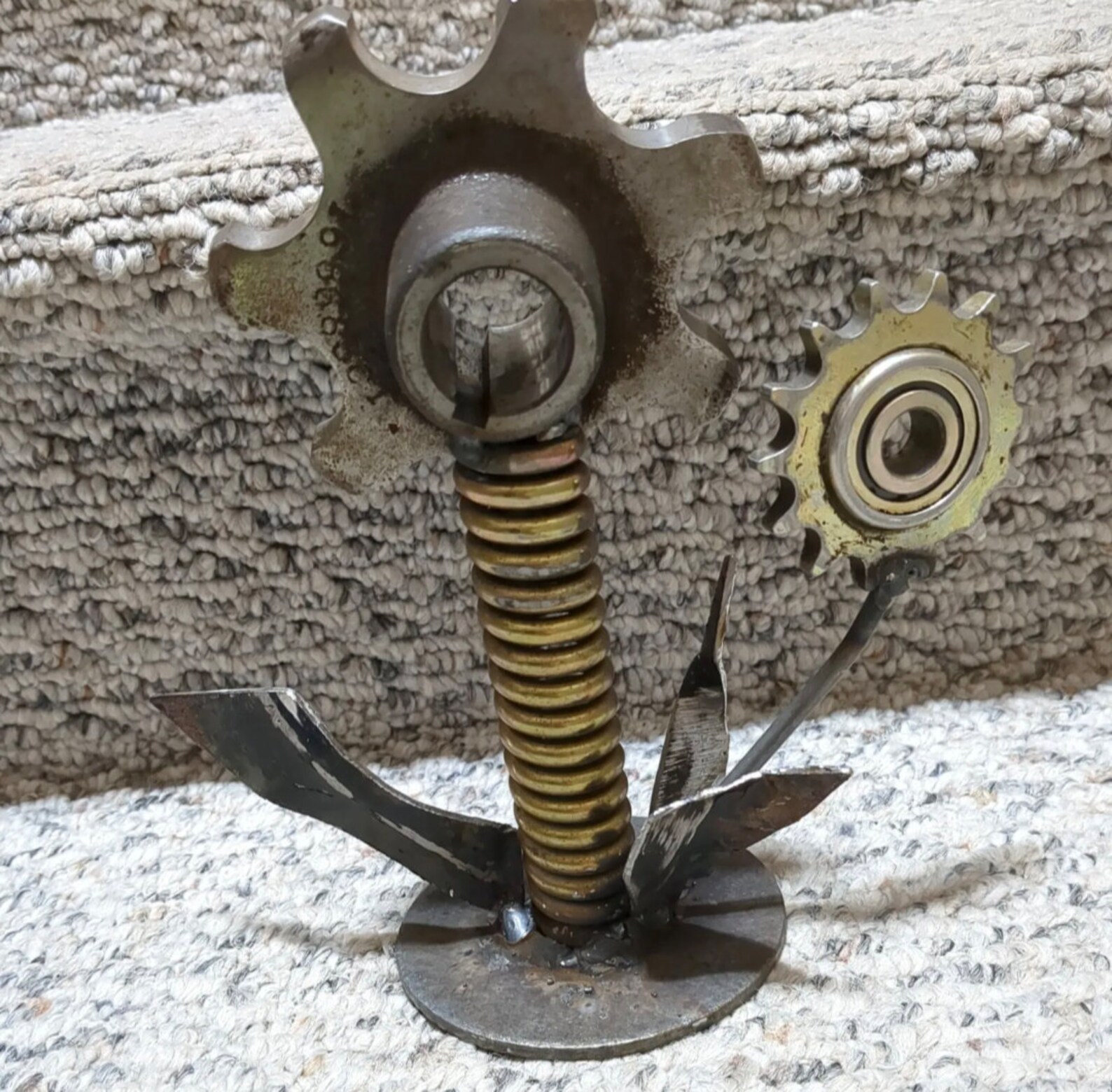 Metal Welded Sculpture - Flower, Sunflower - Recycled Parts - Etsy