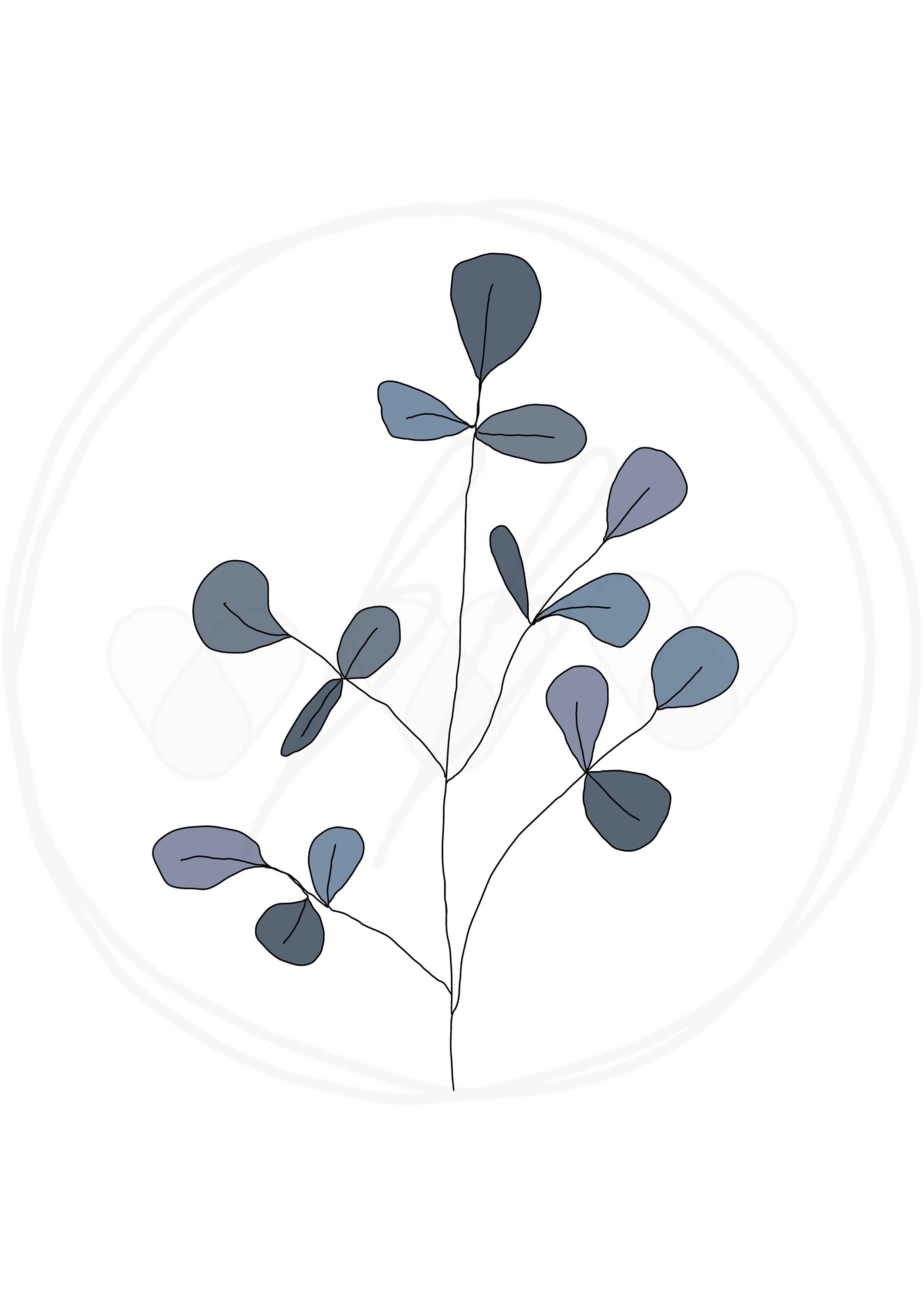 Set of Three Minimalist Plant Print Instant Downloadable - Etsy