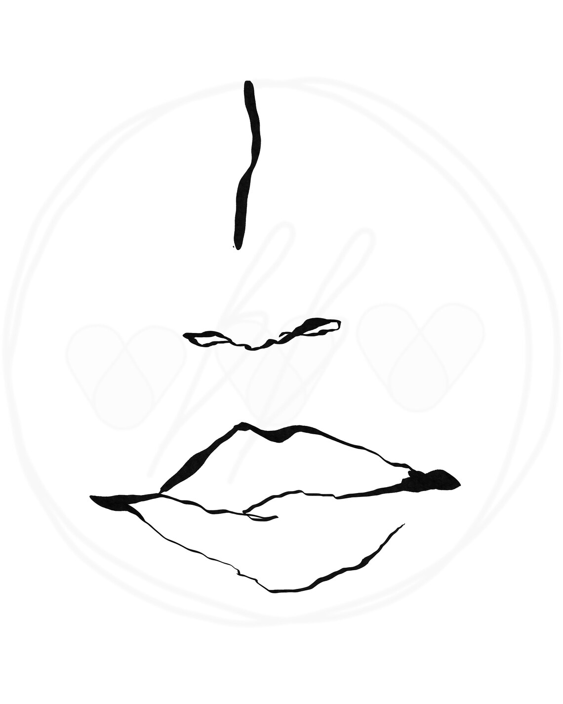 Simple Line Drawing of Woman's Face Instant Downloadable - Etsy