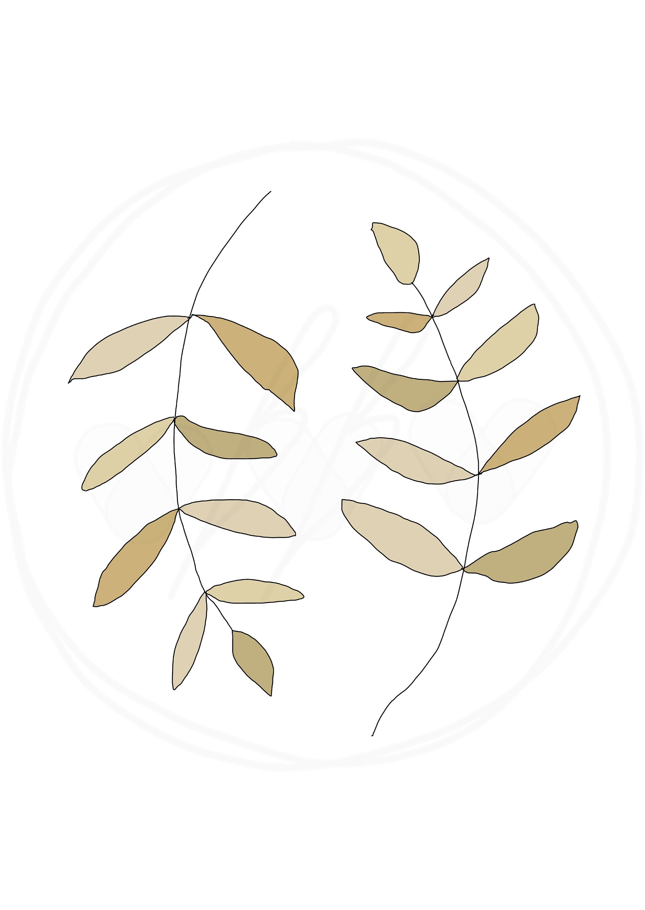 Set of Three Minimalist Plant Print Instant Downloadable - Etsy