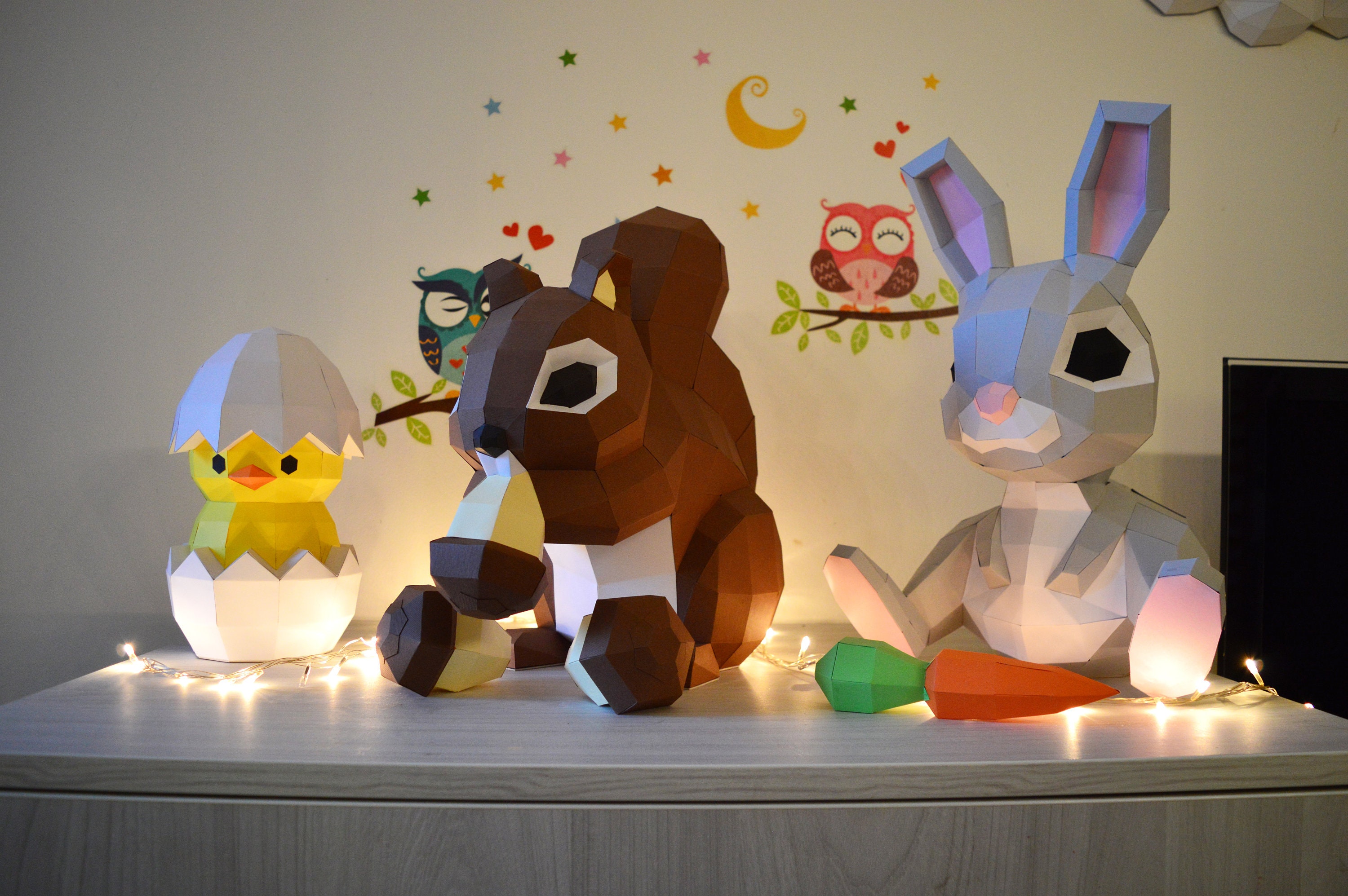 Squirrel Papercraft 3D DIY Low Poly Paper Crafts Home Decor - Etsy UK