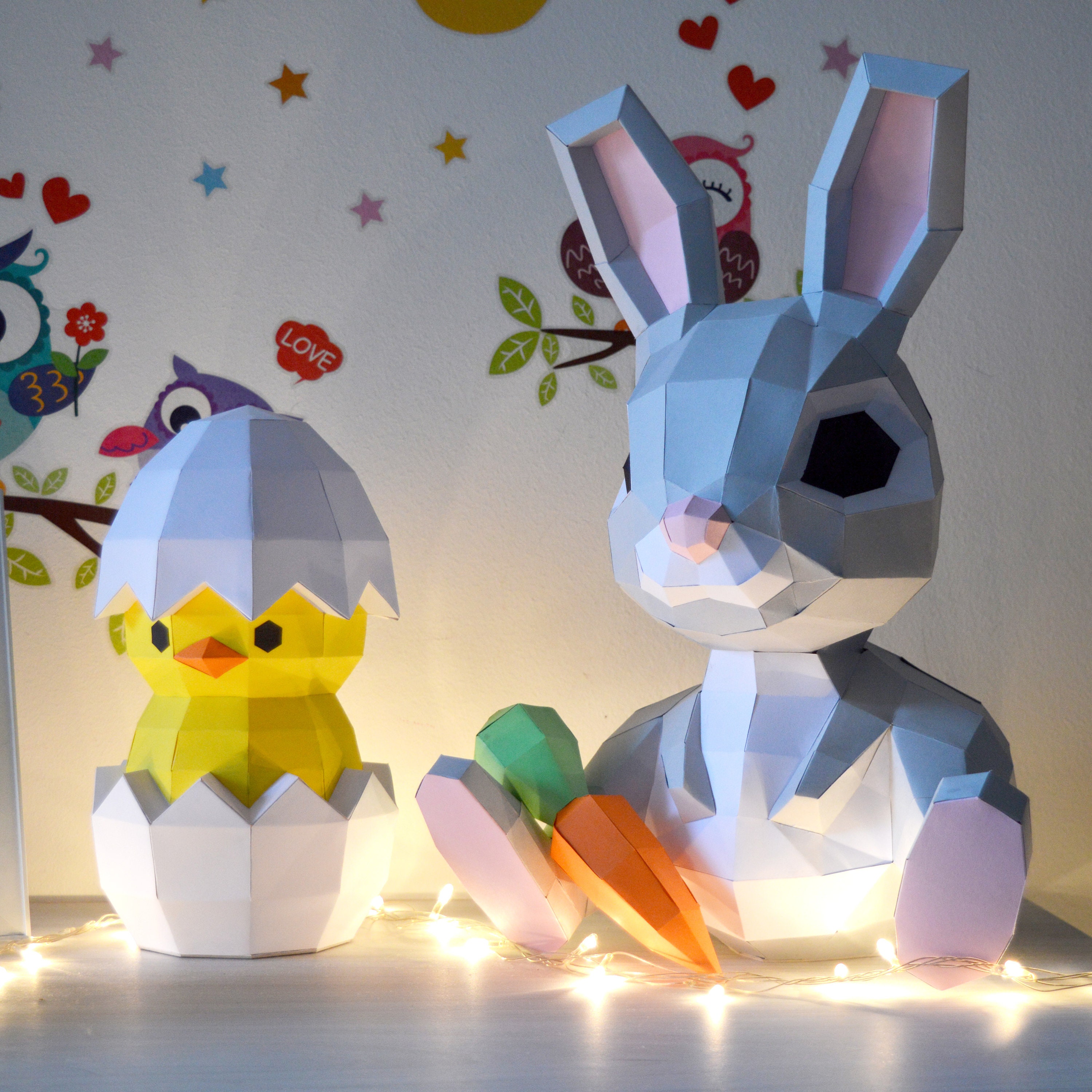 Bunny Papercraft 3D DIY Low Poly Paper Crafts Easter Rabbit - Etsy Canada