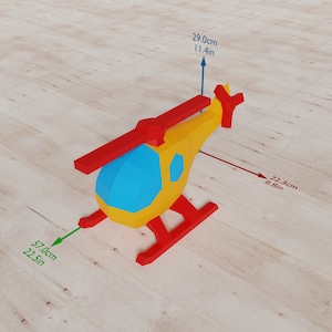 Helicopter Papercraft 3D DIY Low Poly Paper Crafts Model Template - Etsy