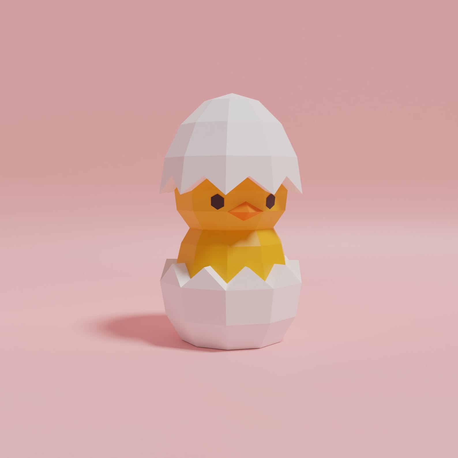Chick in Egg Papercraft 3D DIY Low Poly Paper Crafts Easter - Etsy