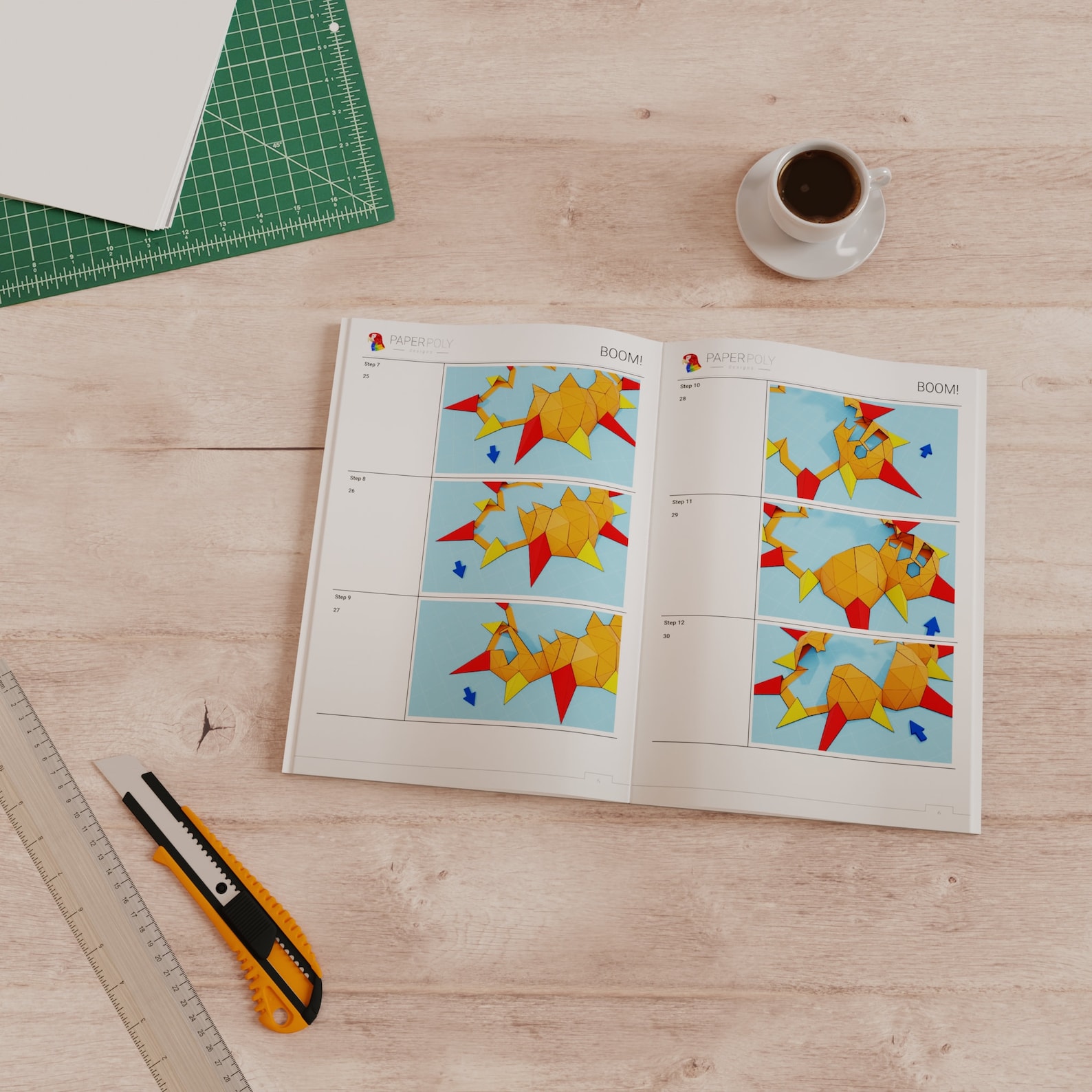 Boom Comics Pop Art Papercraft 3D DIY Low Poly Paper Crafts - Etsy